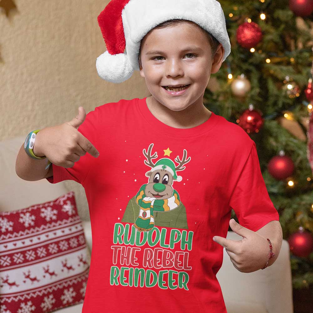 The Rebel Reindeer (Kids Red T-Shirt) – Tees For Tims